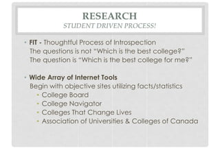 The College Admissions Process | PPT