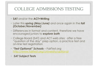 The College Admissions Process | PPT