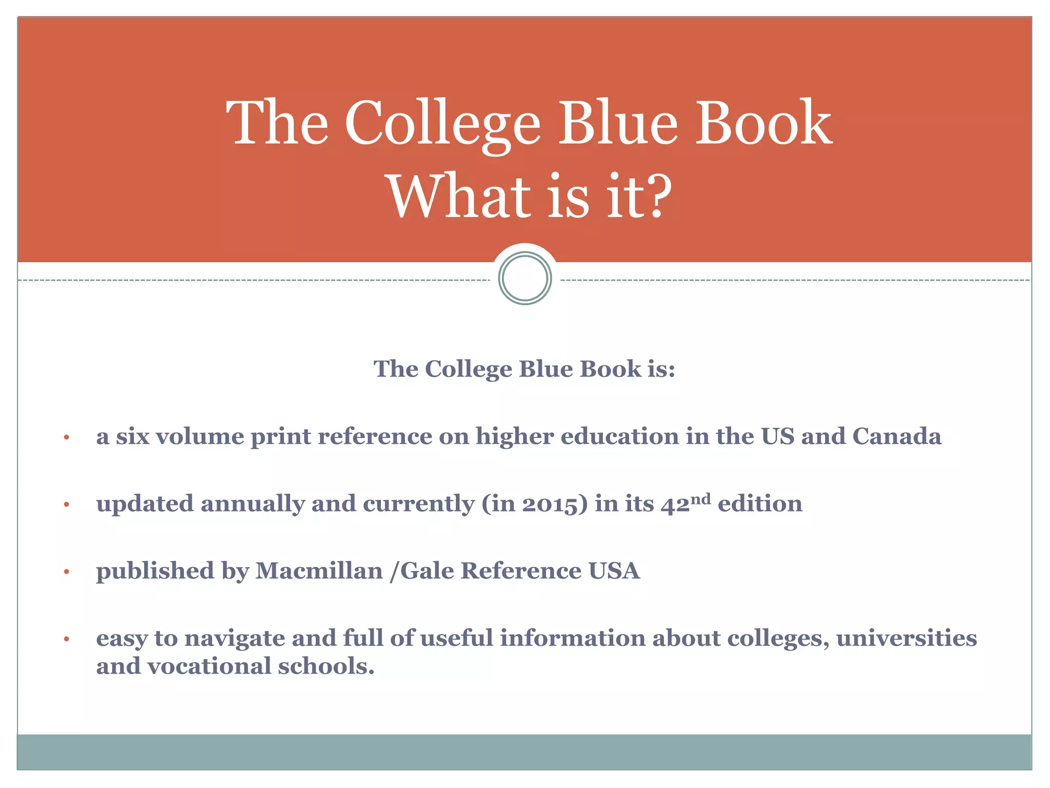 The College Blue Book instructional guide | PPTX | College Planning ...