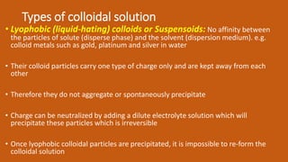 The colloidal state(biochemistry) | PPTX