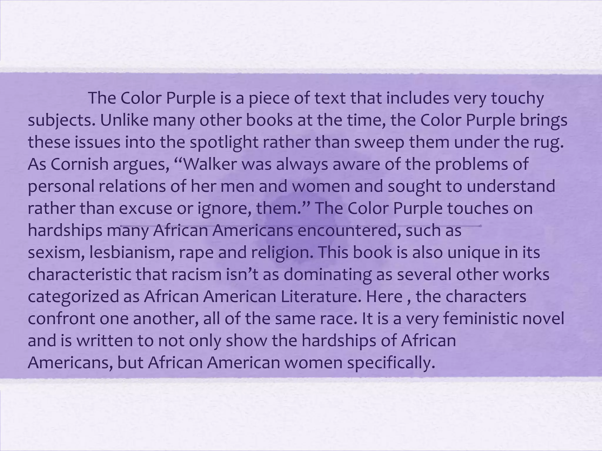 The color purple | PPTX