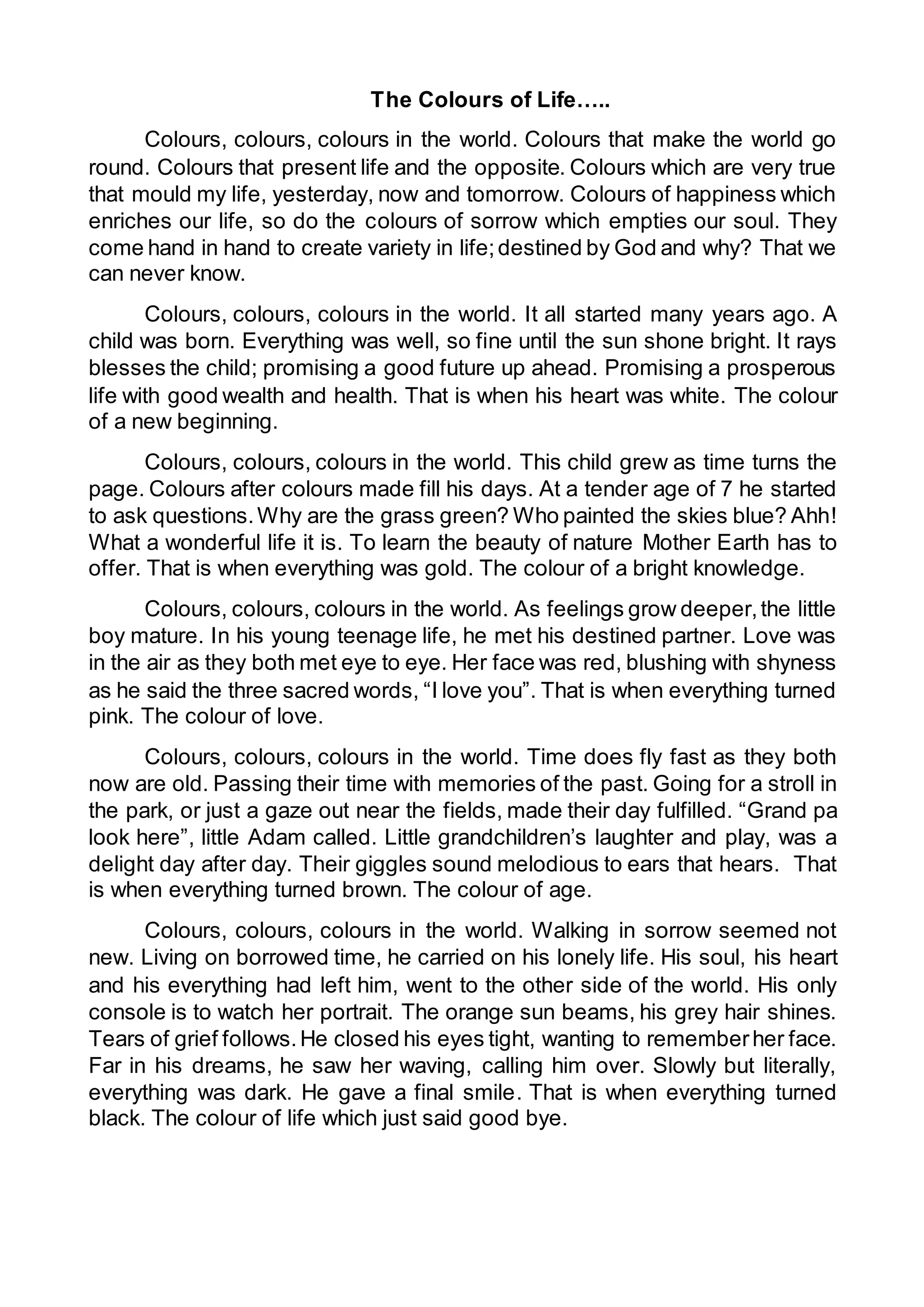 The colours of life 2 | DOCX