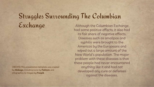 The Columbian Exchange- Hist 1020 | PPT