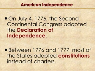 The coming of independence | PPT