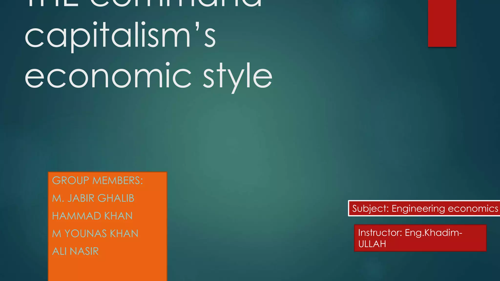 The command capitalism’s,socialism,communism | PPTX