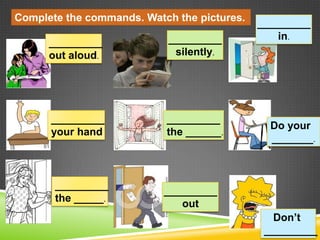 The commands and classroom language | PPTX