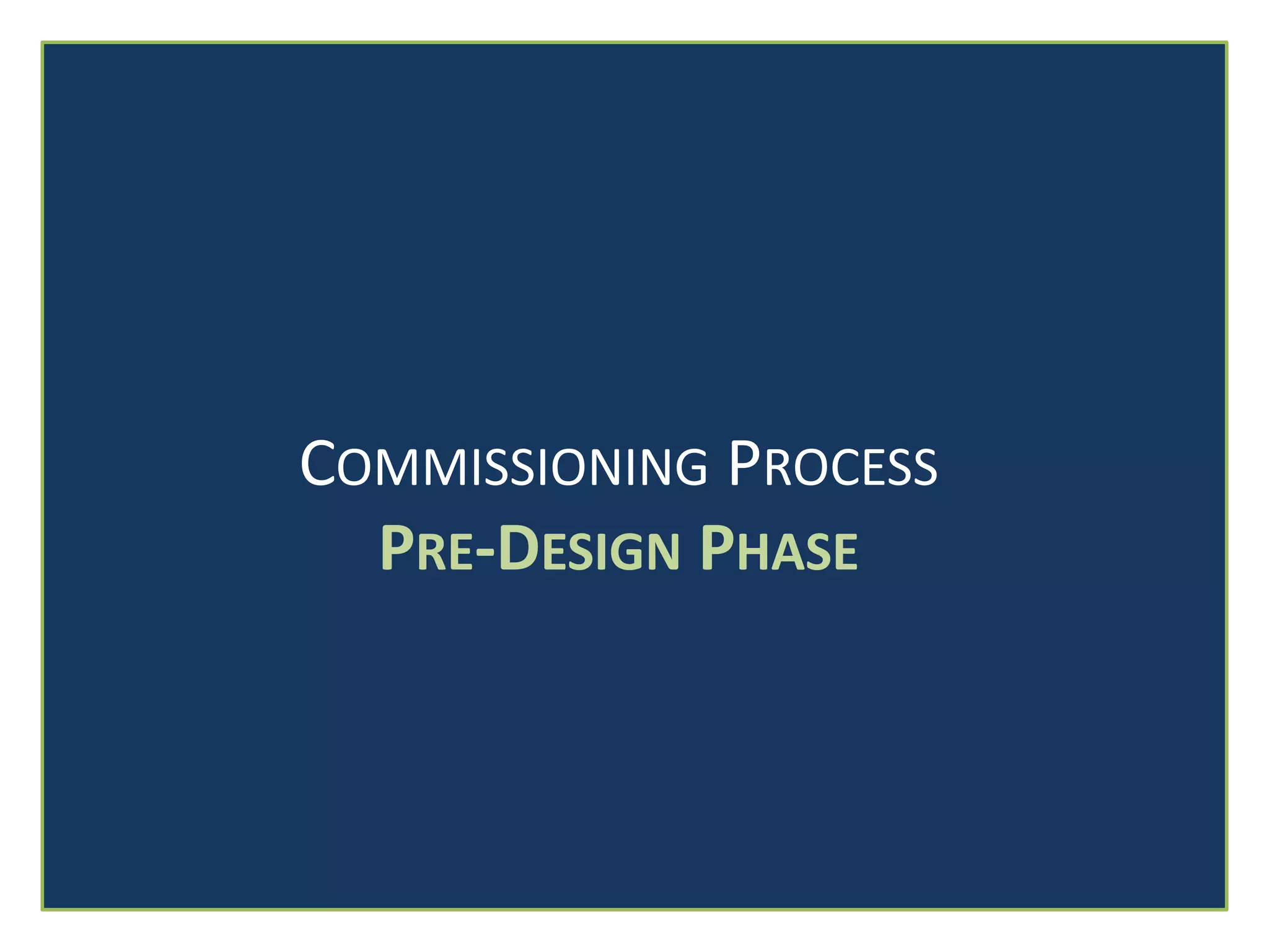 The Commissioning Process | PDF