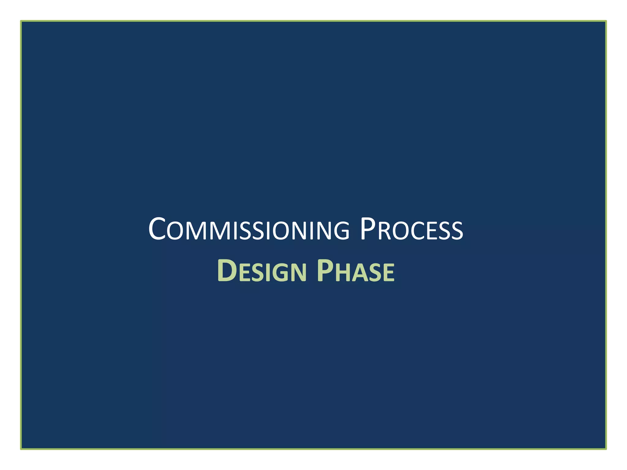 The Commissioning Process | PDF