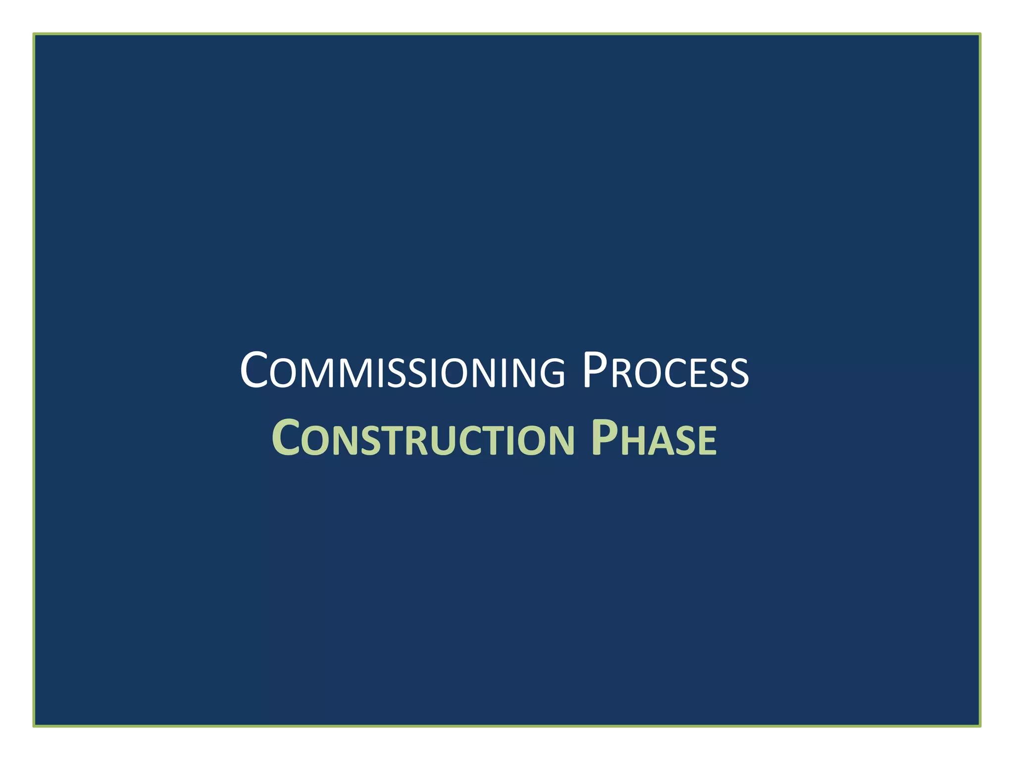 The Commissioning Process | PDF