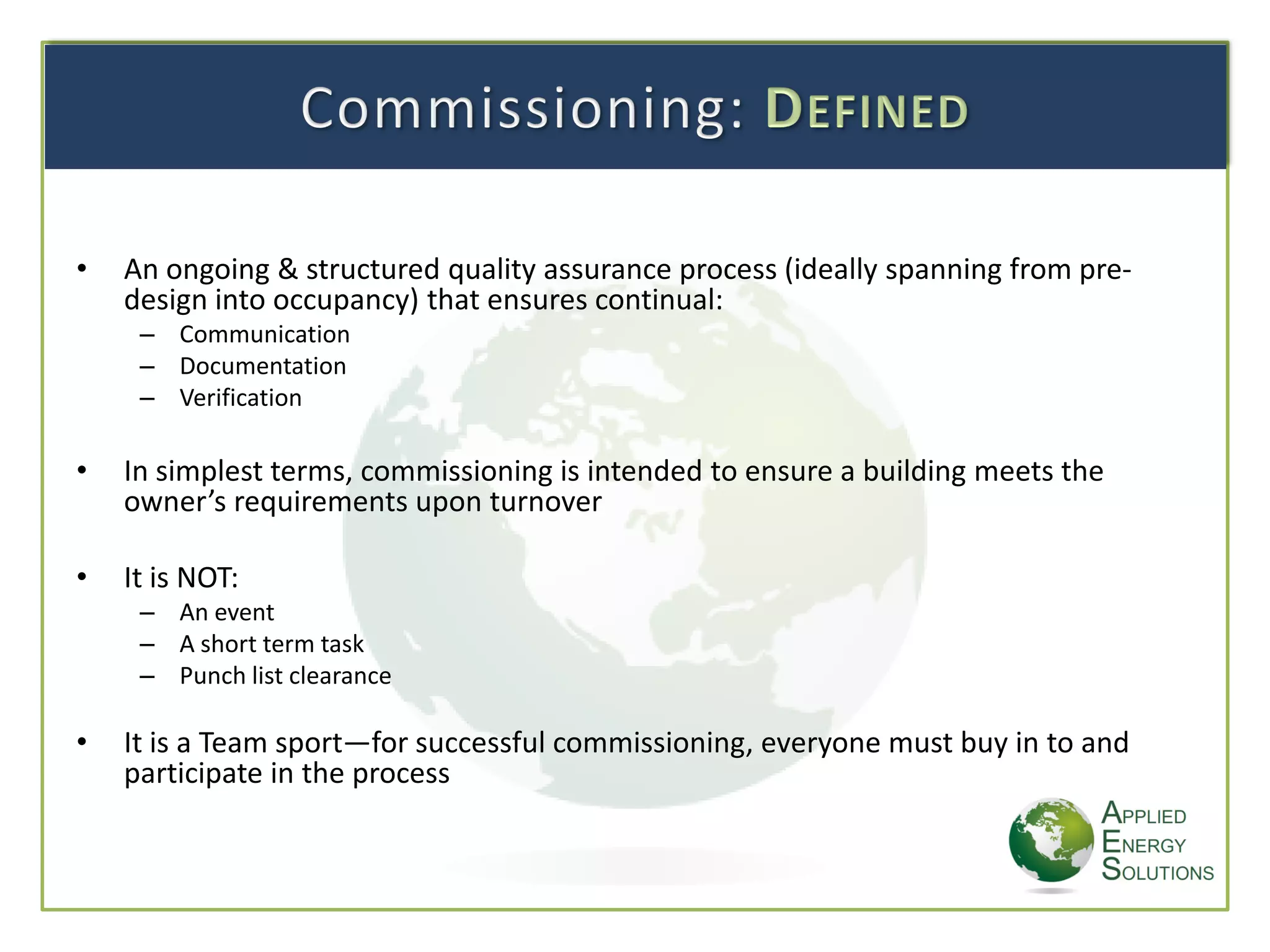 The Commissioning Process | PDF