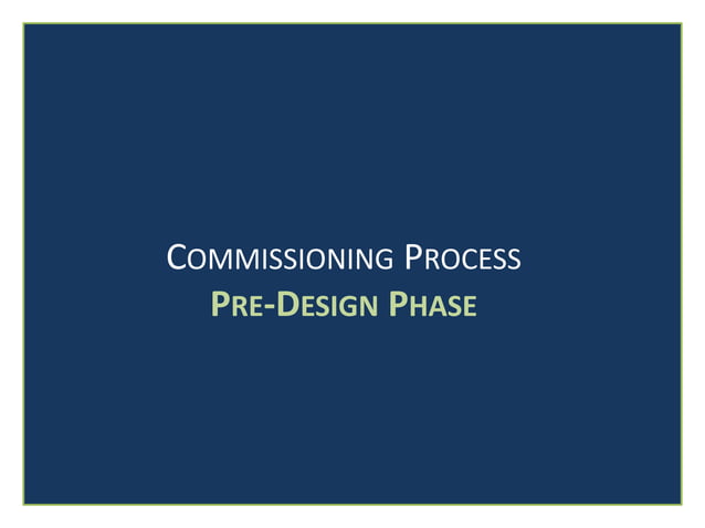The Commissioning Process | PDF