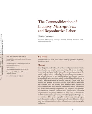 The commodification of intimacy (1) | PDF