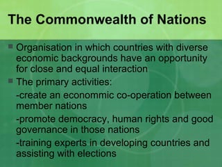 The commonwealthofnations | PPT | Political Issues & policy | Politics