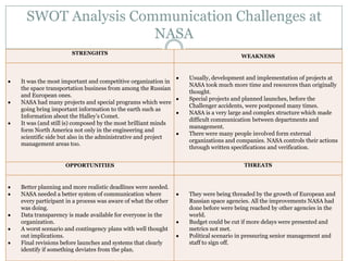 The communication challenges at nasa | PPTX