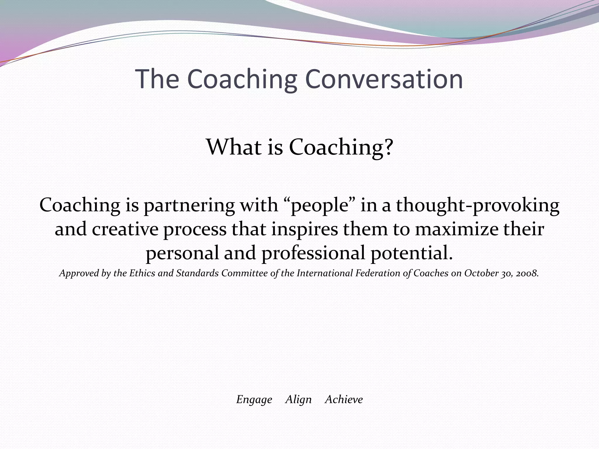 The Communication Gym® Coaching Skills for Managers - Understanding the Coaching Conversation | PPTX
