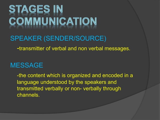 The communication process | PPT