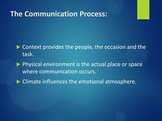 Basic idea about the communication process | PPTX