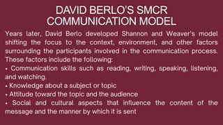 The Communication Process through Models.pptx | Technology & Computing