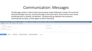 The Communication Subtab. | PPTX