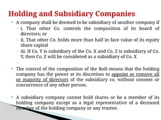The Company Law and different types of company structures | PPT