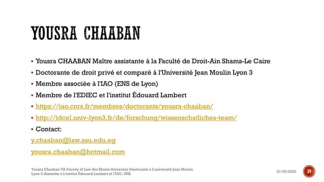 Introduction to Comparative Law-Yousra Chaaban | PDF