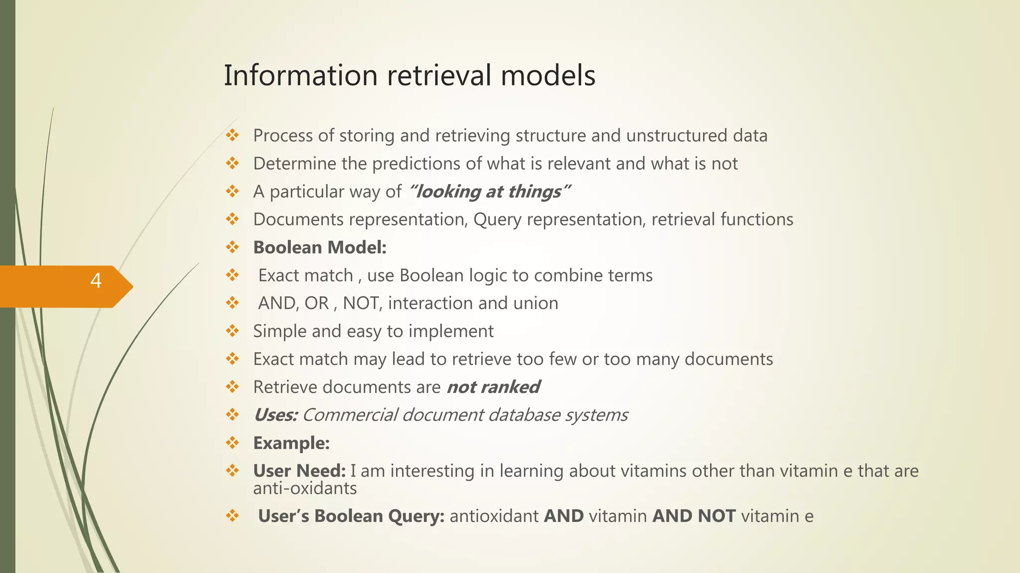 The comparative study of information retrieval models used in search ...