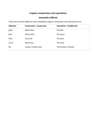 The comparison of adjectives | PDF