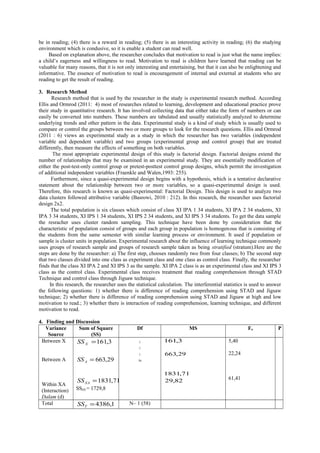 The comparison of reading comprehension taught by using stad and jigsaw ...