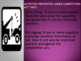 The competition act, 2002 | PPT