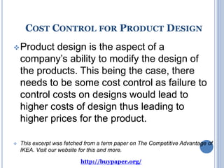The competitive advantage of IKEA | PPTX