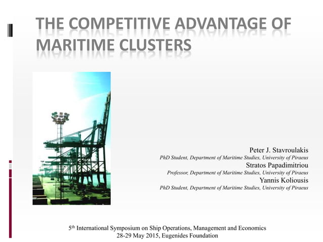 The Competitive Advantage of Maritime Clusters | PPTX