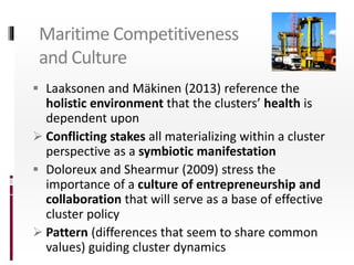 The Competitive Advantage of Maritime Clusters | PPTX