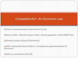 Presentation on The competition act(2002) | PPTX