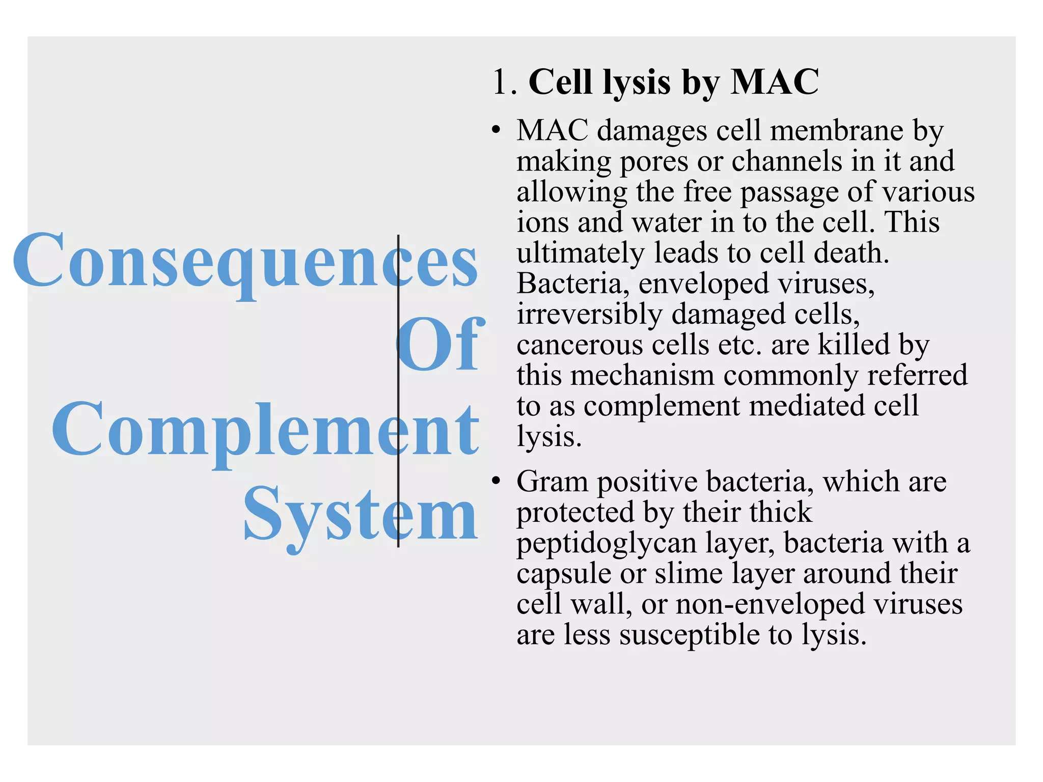 The complement system in immunology | PPTX