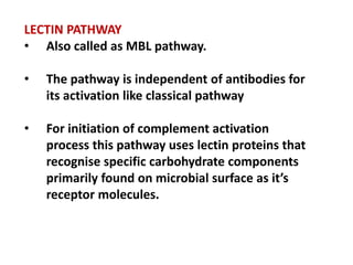 The complement system in immunology | PPTX