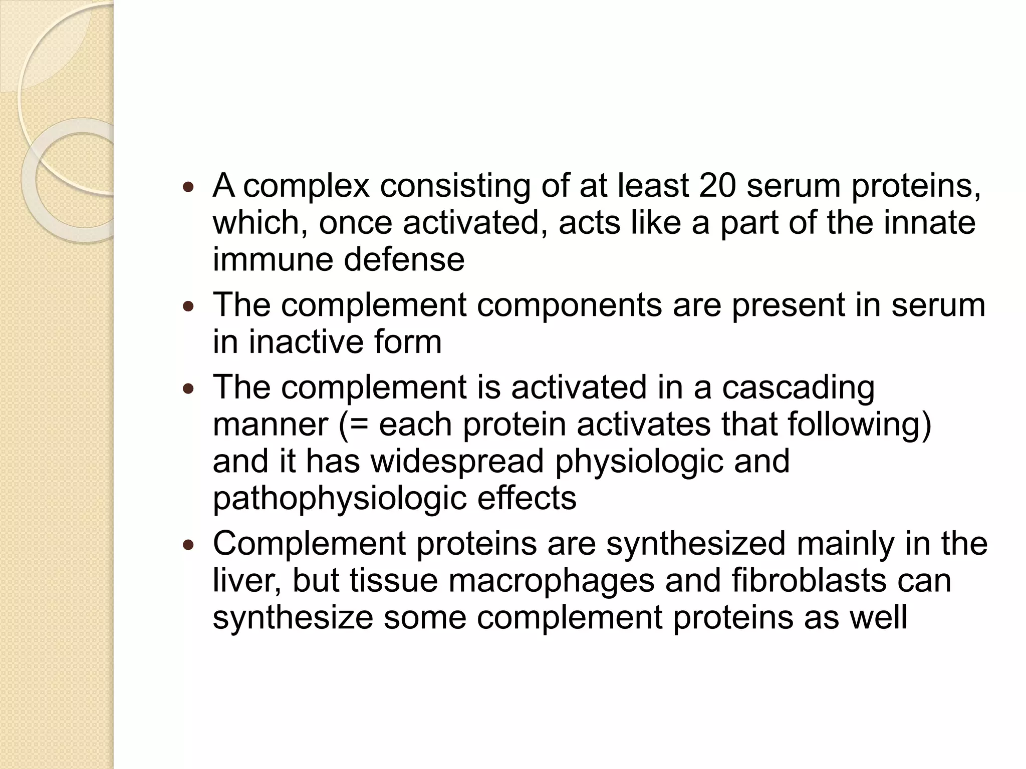 The complement system | PPTX | Blood Disorders | Diseases and Conditions