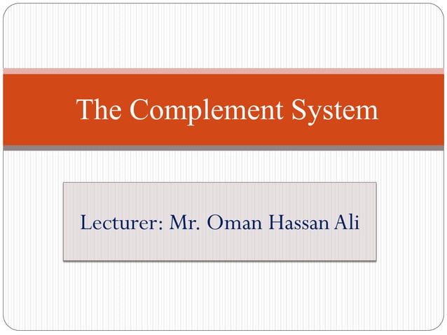 The Complement System and microbiology course | PDF