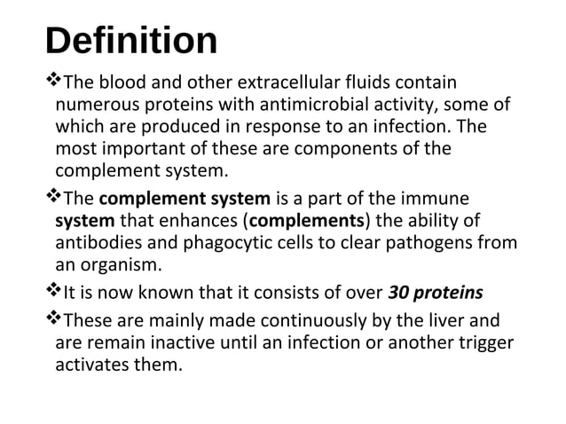 The complement system overview | PPT