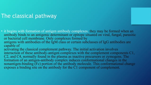 The complement system. the classical pathway of complement activation ...
