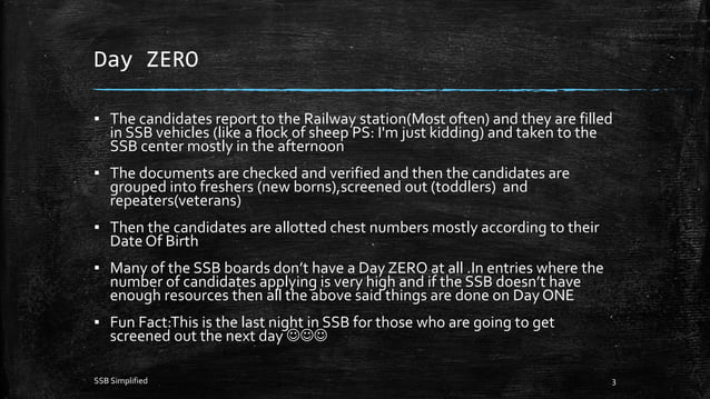 The complete 5 days SSB procedure Explained | PPTX