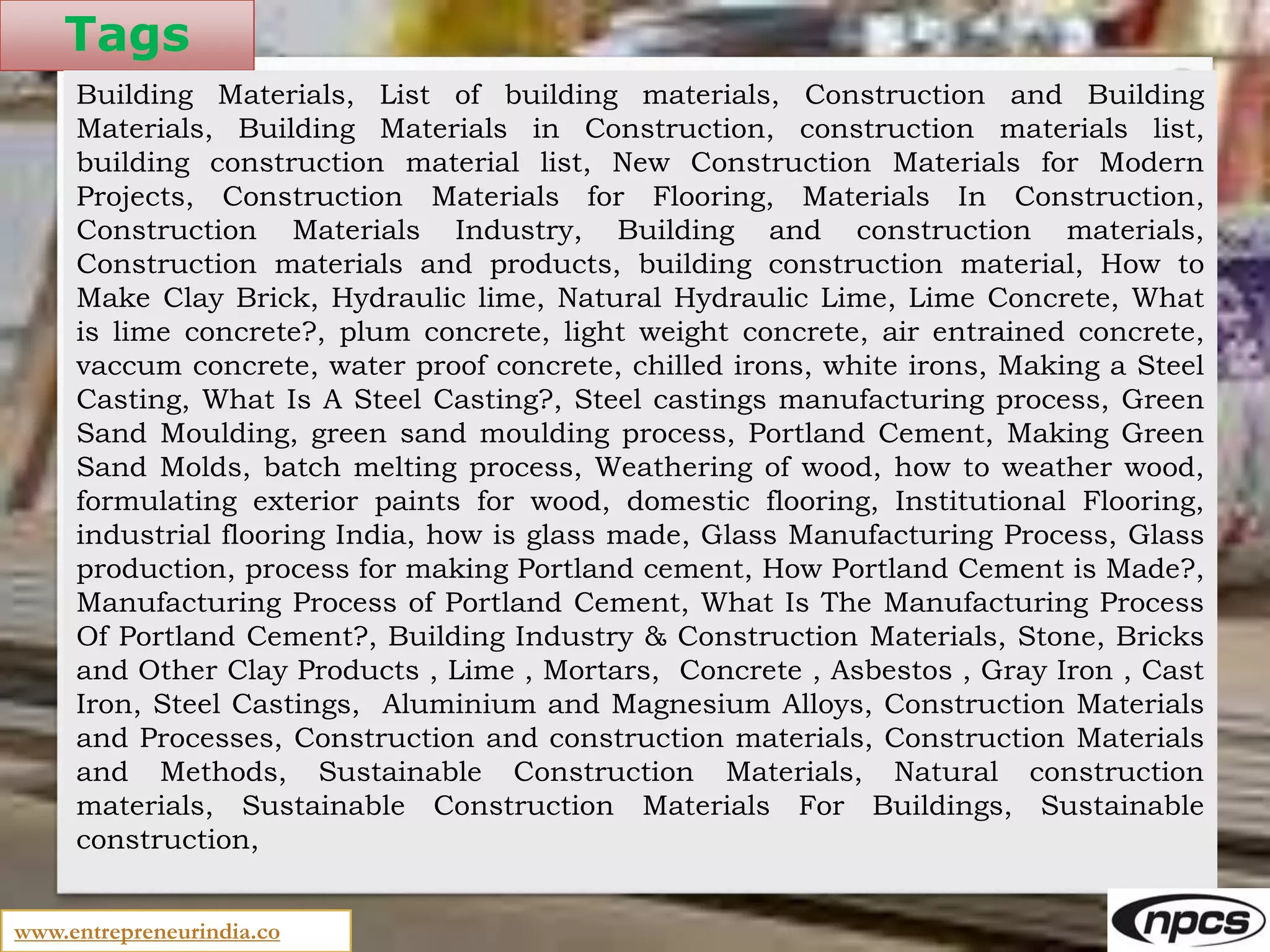 Building Materials for Construction | PPTX