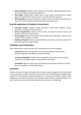 The Complete Guide Chatbots for Government Sector | PDF