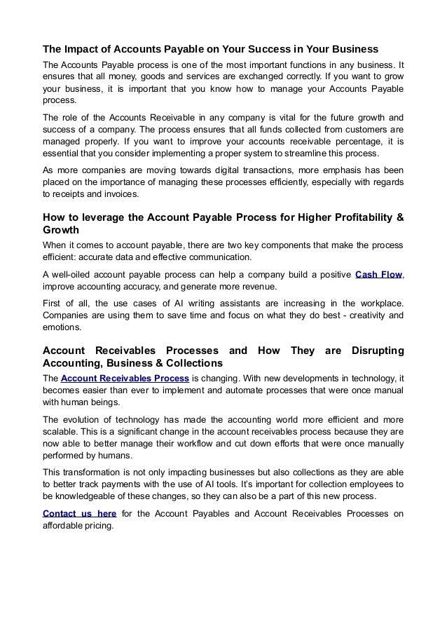 The complete guide to account payables and account receivables processes | PDF