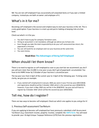 The complete guide to becoming self employed | DOCX
