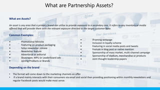 What are brand partnerships? What are integration, reward and awareness ...