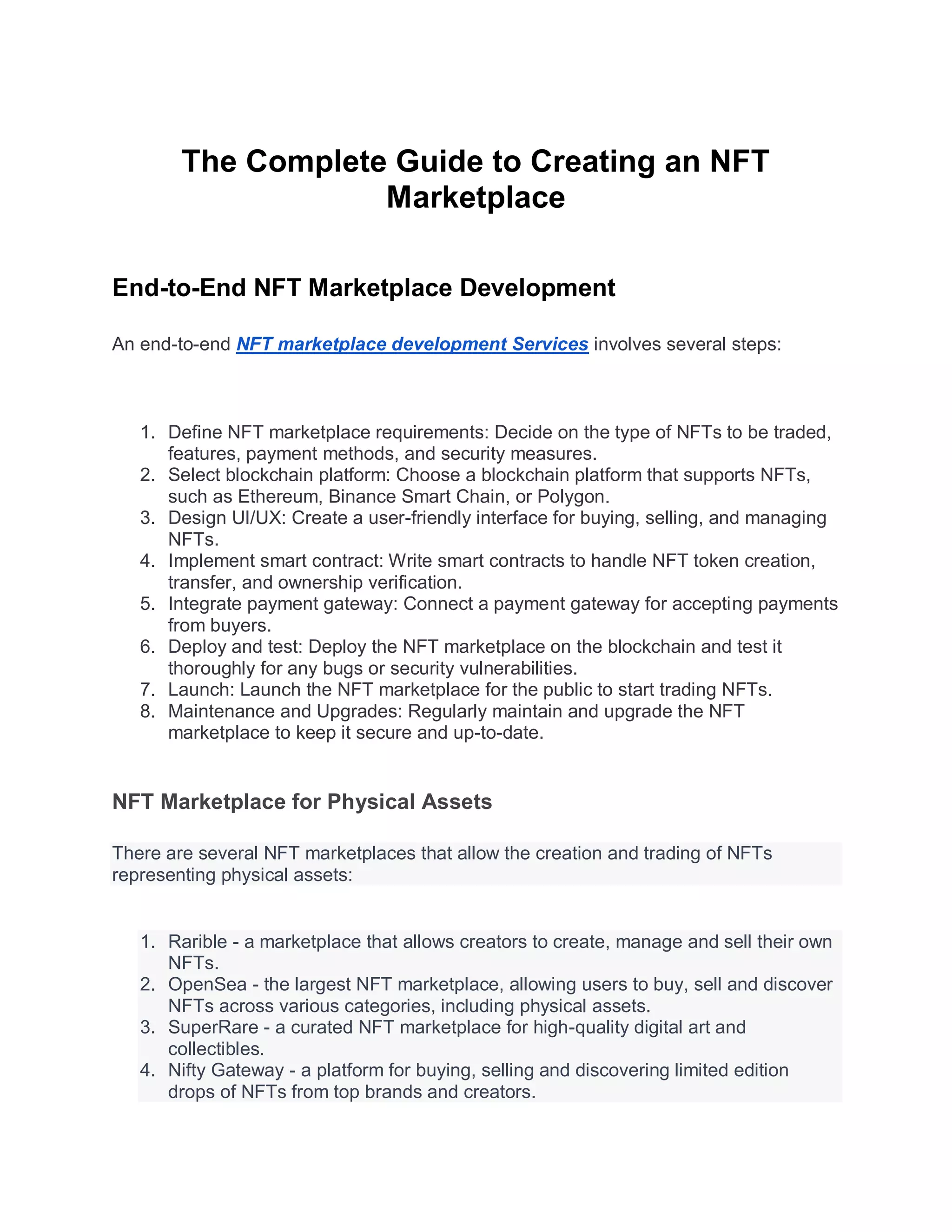 The Complete Guide to Creating an NFT Marketplace.pdf