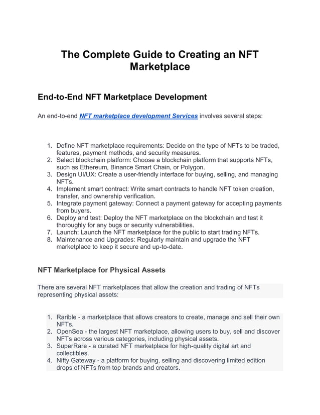 The Complete Guide to Creating an NFT Marketplace.pdf