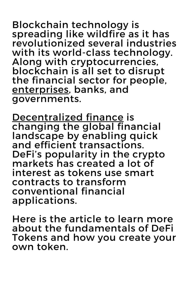 The Complete Guide to Creating Your Own DeFi Token .pdf