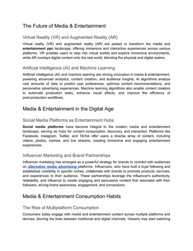 The Complete Guide to Evolution of Media & Entertainment .pdf | Home ...