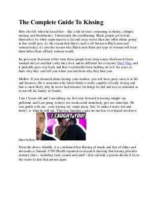 The complete guide to kissing